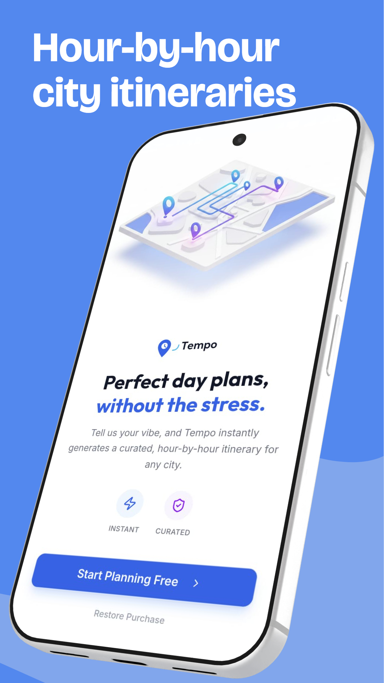 Tempo — Hour-by-hour city itineraries without the stress